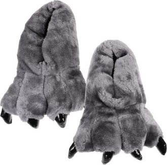 BESPORTBLE Chaussons en peluche dinosaure pour lhiver Unisexe Chaussures dint&eacute;rieur en coton Design de semelle antid&eacute;rapante Chaud et confortable &agrave; porter