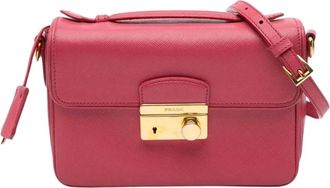 Prada Sac bandouli&egrave;re Saffiano Sound Lock Pre-owned - Femme - Pre-owned - Rose - Taille: ONE Size