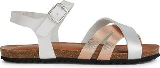 Geox JUNIOR J SANDAL CHILENE GIR SANDALS WHITE/ROSE GOLD 26_EU