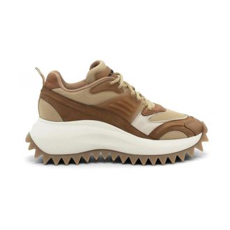 Vic Mati&eacute; Femme, Chaussures, Brun, Taille: 37 EU D22 Running - Chaussure &agrave; lacets tan/marron en nubuck/cuir/mesh et daim