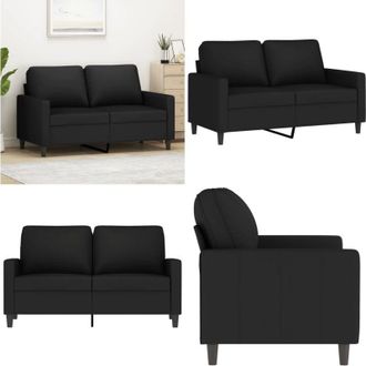 vidaXL 2-Sitzer-Sofa Schwarz 120 cm Samt - Samtsofa - 2-Sitzer Sofa - Schwarzes Sofa - Wohnzimmersofa - Modernes Sofa - Home & Living