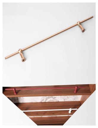 Generic Rundrohr-Leitplanke, multifunktionale St&uuml;tzstange for B&uuml;cherregale aus Holzschr&auml;nken, Kantenverkleidung in individueller L&auml;nge und Sicherheitsstange f