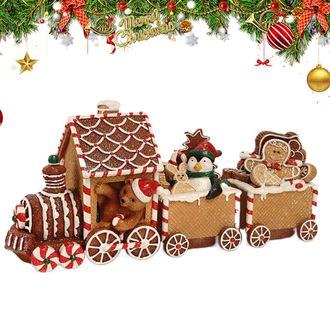 Generic Deko aus Lebkuchen aus Kunstharz - Weihnachtsdekoration, 15 x 8 cm, festliche Figuren f&uuml;r Tisch, Regal, Mantel, Schrank, Urlaubsanzeige | Dekoratives 