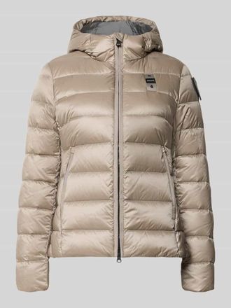 Blauer Daunenjacke in Stepp-Optik mit Logo-Detail Modell Charme