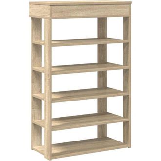 vidaXL Vidaxl - tag&egrave;re &agrave; chaussures ch&ecirc;ne sonoma 60x30x98 cm bois ding&eacute;nierie