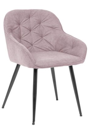 Livetastic Armlehnstuhl, Rosa, Metall, Textil, konisch, Rundrohr, 55x80x61 cm, Esszimmer, Stühle, Esszimmerstühle, Armlehnenstühle