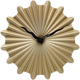 NeXtime Silencieux-Or-Metal Sunny Wanduhr, 40 cm