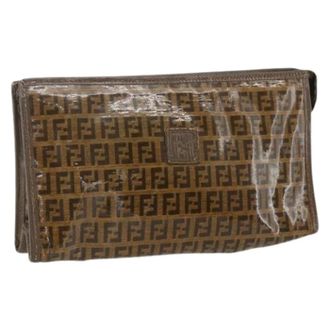 Fendi Pochette en plastique Pre-owned - Femme - Pre-owned - Brun - Taille: ONE Size