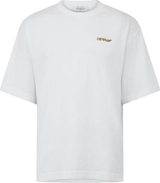 Off-white Off White - T-Shirt f&uuml;r Herren/Damen Unisex, Baumwolle, Skater (Wei&szlig;/Zitrusfr&uuml;chte)