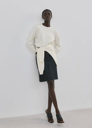 Mango Pullover mit gekn&ouml;pften Armabschl&uuml;ssen ecru - Damen - XXS - MANGO