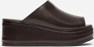 Arket Flatform-Sandale Aus Leder -Braun