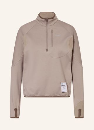 SATISFY Satisfy Laufshirt Ghostfleece Half Zipp braun