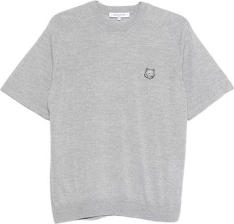 Maison Kitsun&eacute; Pull en laine &agrave; t&ecirc;te de renard de Maison Kitsune