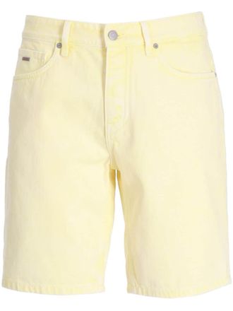 BOSS short en jean à coupe droite - Jaune