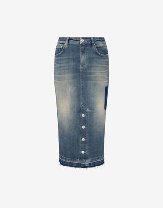 Moschino Jupe en denim - Bleu