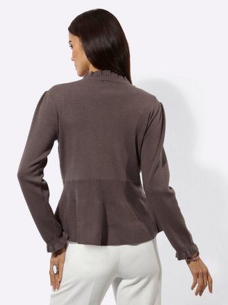 Cr&eacute;ation L Strickjacke Modal-Mix-Strickjacke Langarm Feinstrick