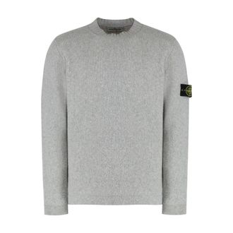 Stone Island Pull col rond en fil fantaisie - Homme - Pulls - Gris - Taille: 2XL