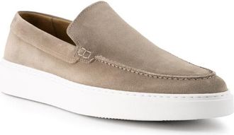 Rosso E Nero Herren Slipper beige Veloursleder