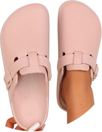 Minetom Gartenclogs Damen Clogs Gummi Gartenschuhe Leicht Gummischuhe Sommer Pantoletten Berufsschuhe Geschlossen Hausschuhe A Rosa 38 EU