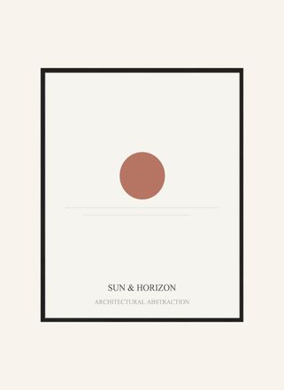 Liv Corday Wandbild Sonne & Horizont Mit Rahmen schwarz