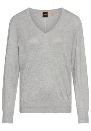 HUGO BOSS Strickpullover Fiaffella Premium Damenmode mit Ajour&eacute;-Detail hinten