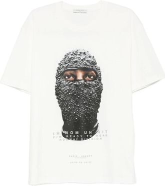 Ih Nom Uh Nit IH NOM UH Nit, Homme, Tops, Blanc, Taille: XL Mask Print T-Shirt