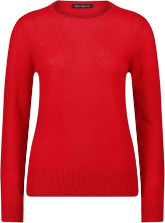 Betty Barclay Kaschmir Pullover mit Rundhalsausschnitt - - Knitwear - Damen - Rot - XL