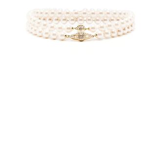 Vivienne Westwood Femme, Accessoires, Beige, Taille: ONE Size Two-row Choker Necklace