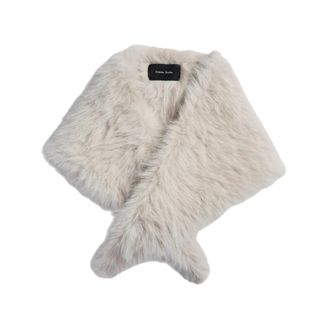 Simone Rocha Verziertes Kunstpelz-Halstuch - - Accessories - Damen - Beige - ONE SIZE