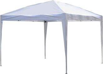 OUTSUNNY Tonnelle barnum de jardin pliant anti-UV + sac de transport acier Oxford 3 x 3 x 2,55 m blanc