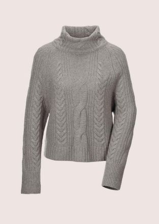 Madeleine Strickpullover Stehkragen-Pullover mit Kaschmir