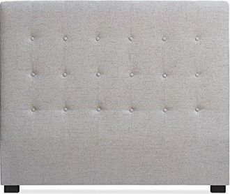 Menzzo Luxor Kopfteil Bett 140cm mit Stoffbezug Beige