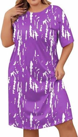 Generic Chemise De Nuit Femme Sexy Chic - Nuisette Cotton Ete - Robe Chemise Pas Cher - Sleepwear Casual - Manche Courte - Femmes - Vetement Maternité - Tee S