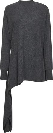 Uma Wang UMA Wang, Femme, Pulls, Gris, Taille: 40 FR Pull en Cachemire Gris avec Détail à Volants