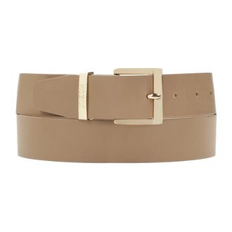 Kazar Einfacher Lederg&uuml;rtel in Taupe-Farbe - - Accessories - Damen - Beige - 80 CM