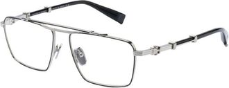 Balmain Homme, Accessoires, Gris, Taille: 56 MM Brigade VI Optical Frame