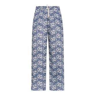 Seventy Pantalone in misto lino - - Nightwear & Lounge - Damen - Blau - L