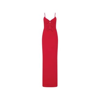 Rebecca Vallance Precious Bow-embellished Cutout Gown