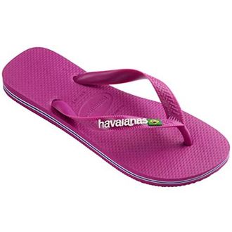Havaianas Brasil Logo, Tongs Iconiques, Confortables et Durables, Lanières avec le Drapeau du Brésil et Semelle Antidérapante aux Bandes Colorées, Adultes Unise