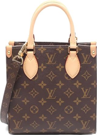 Louis Vuitton sac à main Sac Plat BB monogrammé offrant deux options - Marron