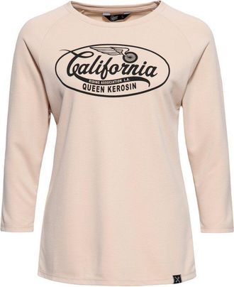 Queen Kerosin Langarmshirt California (1-tlg) mit hohem Modal-Anteil