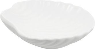 Aboofan Keramikteller Muschelform Mattwei&szlig; Multifunktionaler Salat und Dessertteller aus Keramik Platzsparendes Serviergeschirr f&uuml;r Snacks und Obst Geeignet f