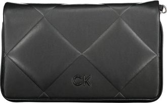 Calvin Klein Femme, Sacs, Noir, Taille: ONE Size Sac en Coton Noir avec Bandouli&egrave;re R&eacute;glable