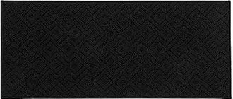 Douceur d'Intérieur Losi rechteckiger Teppich (50 x 120 cm), Schwarz, Bouclette-Stoff