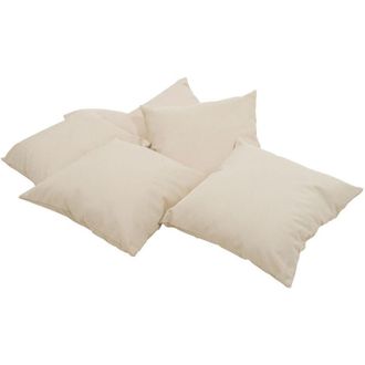 Clp Lot de 6 coussins de d&eacute;coration de salon de jardin 45 x 45 cm Blanc cr&egrave;me