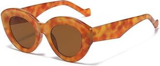 Generic Lunettes De Soleil &Agrave; Monture Ronde For Femmes, Lunettes De Soleil Tendance For F&ecirc;te Et Vacances(Orange)