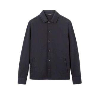Loro Piana Blaue Overshirt mit Hornkn&ouml;pfen - - Jackets - Herren - Blau - L