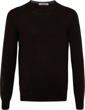 La Fileria Maglia in Lana Vergine - Homme - Pulls - Brun - Taille: 4XL