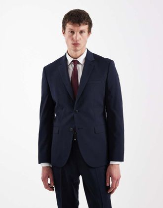 HUGO BOSS HUGO Red - Arti Hesten - Veste de costume densemble ajust&eacute;e - Bleu fonc&eacute;