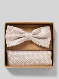 Prince Bowtie Fliege und Einstecktuch im Set aus reiner Seide